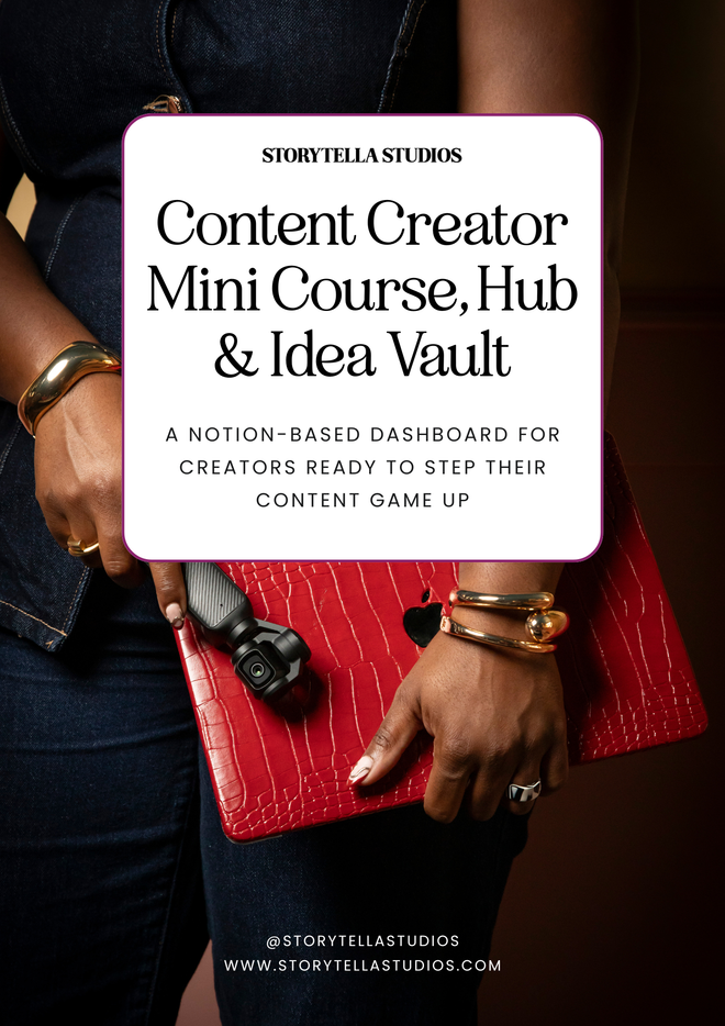 The Content Creator Mini Course, Hub, & Idea Vault – Storytella Studios ...